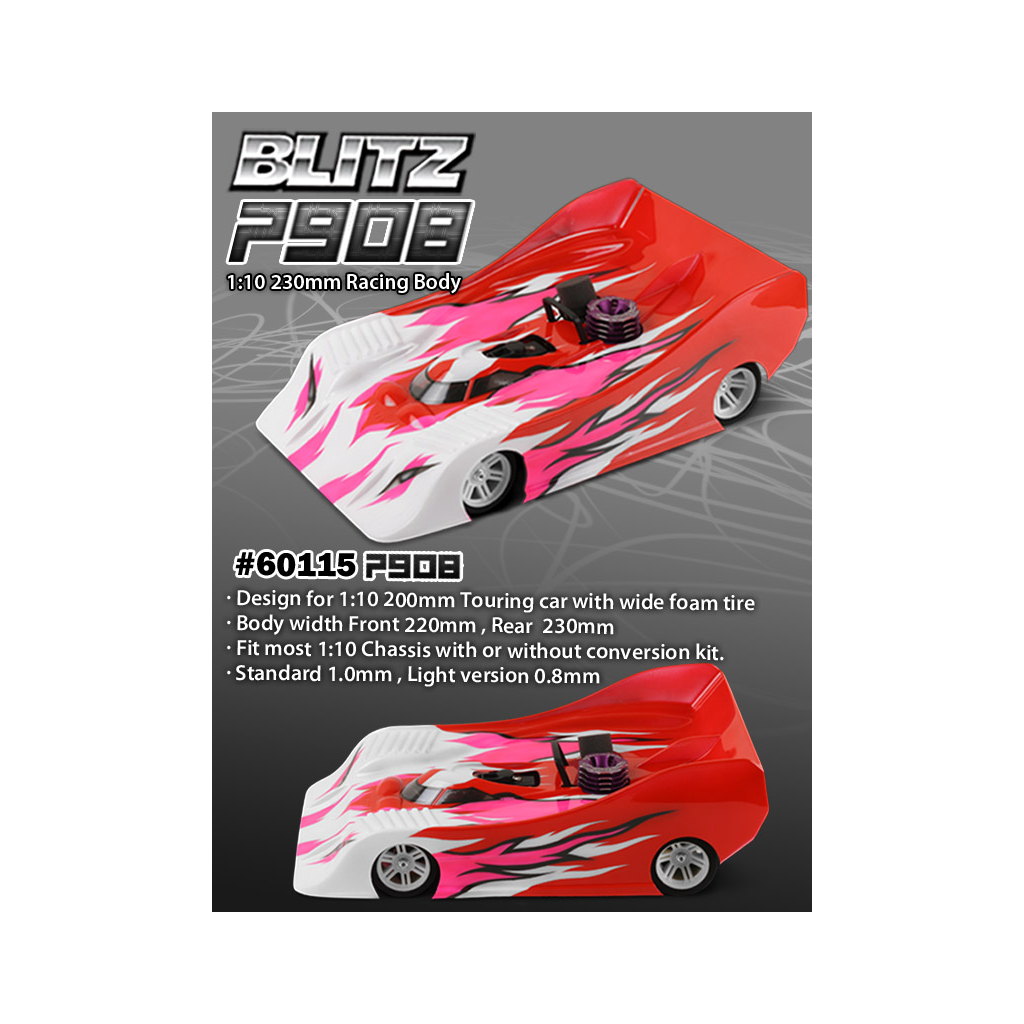 Blitz P908 1/10 230mm Racing Body
