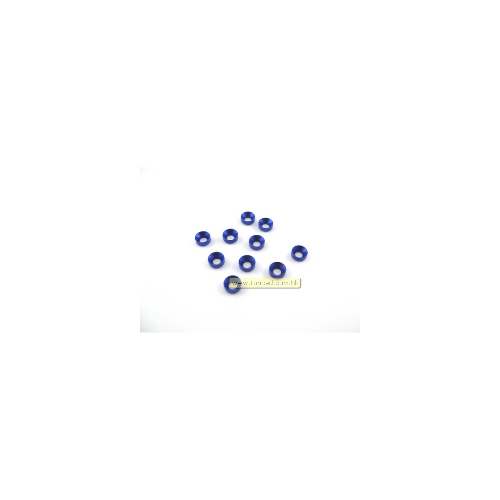 TopCad Conical Blue Washers 3mm (10pcs)