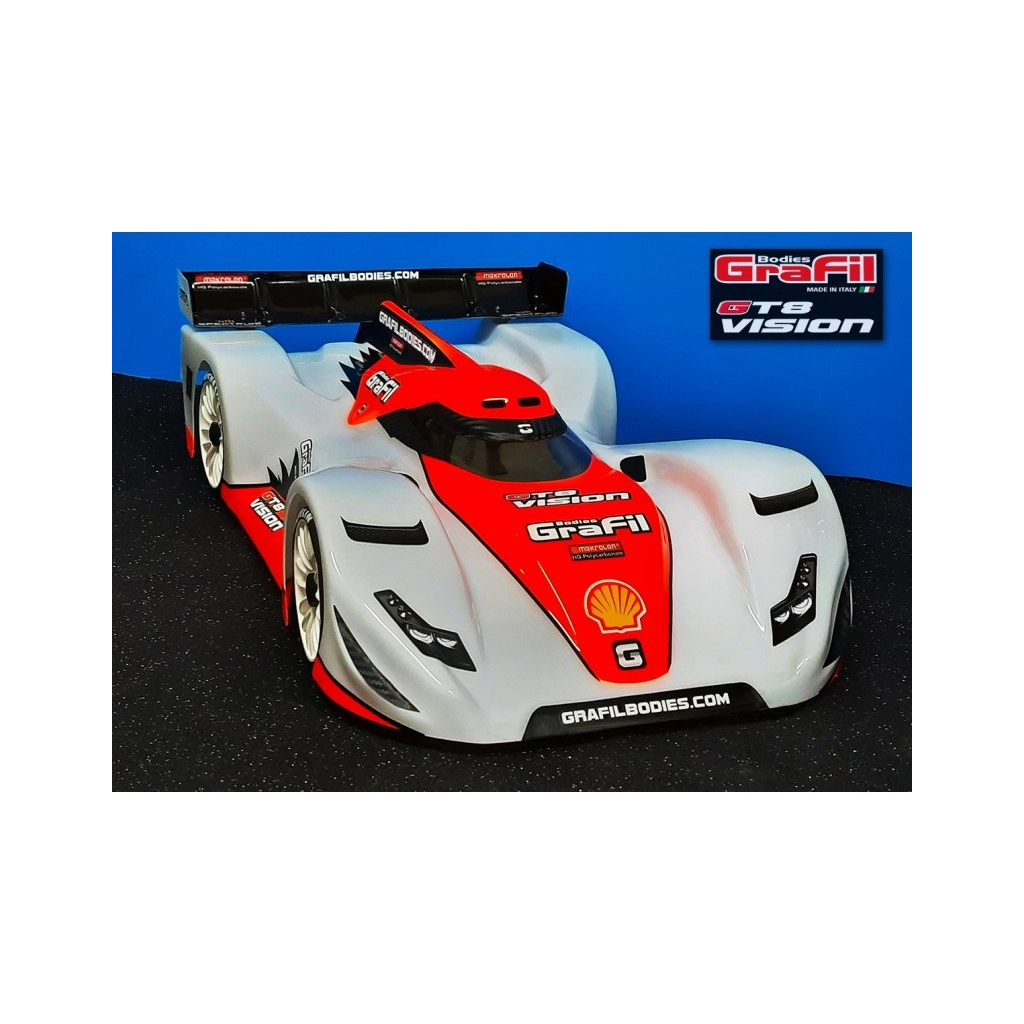 Grafil Bodies GT8 Vision LMP1 1/8 GT Body With Decals
