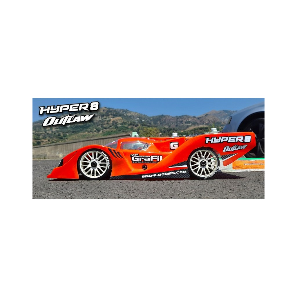 Grafil Bodies Hyper 8 Outlaw LMP1 1/8 GT Body With Decals