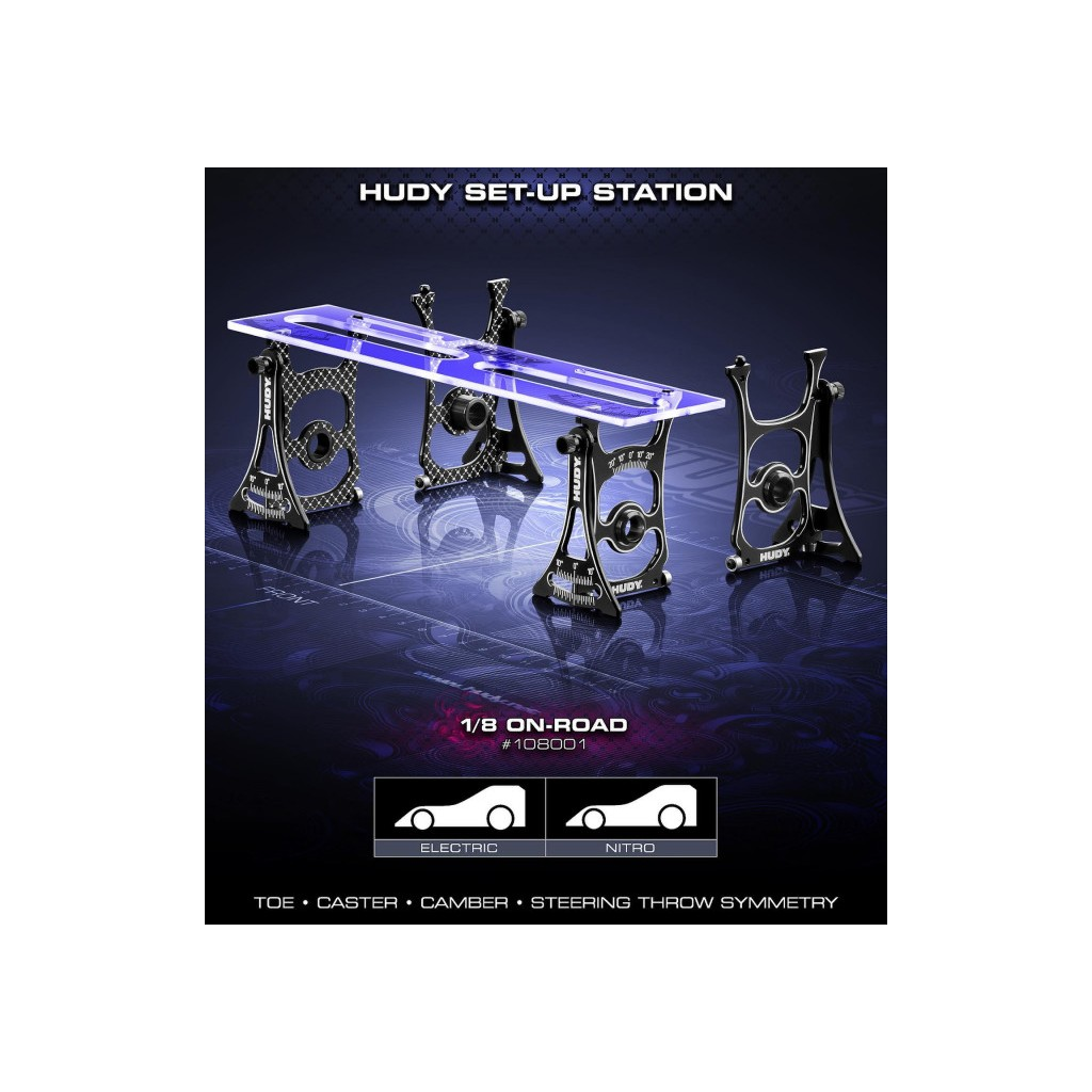 Hudy NEW Universal Set-up Station for 1/8 On/Road Cars