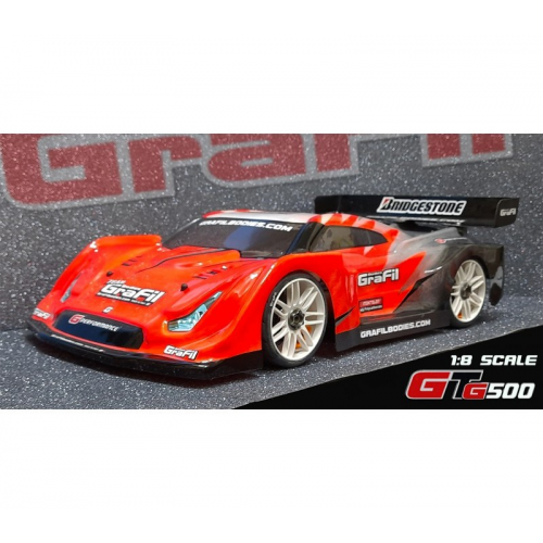 Grafil Bodies Carrozzeria Nissan GT G500 con adesivi (1/8 - Rally - GT)
