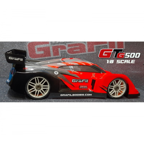 Grafil Bodies Carrozzeria Nissan GT G500 con adesivi (1/8 - Rally - GT)