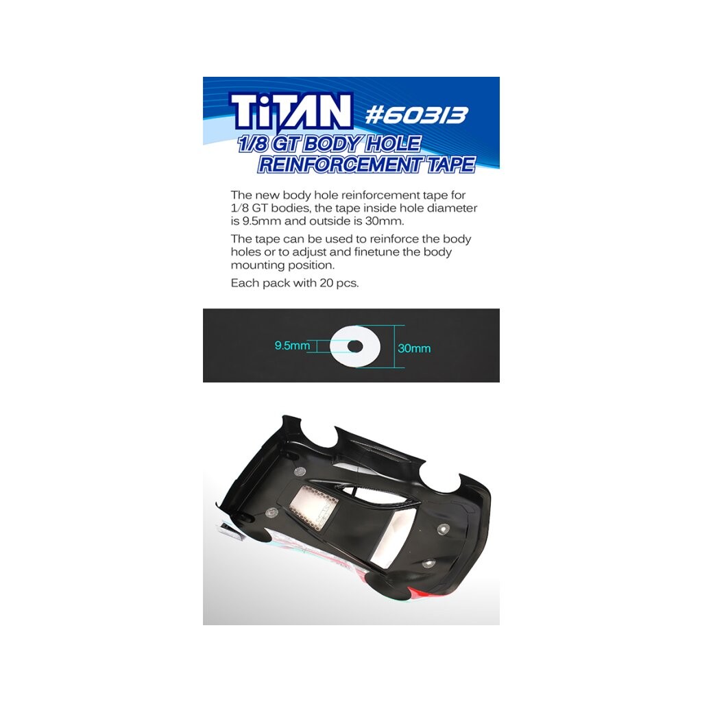 Blitz Rondelle adesive rinforzo foro carrozzeria 1/8 GT